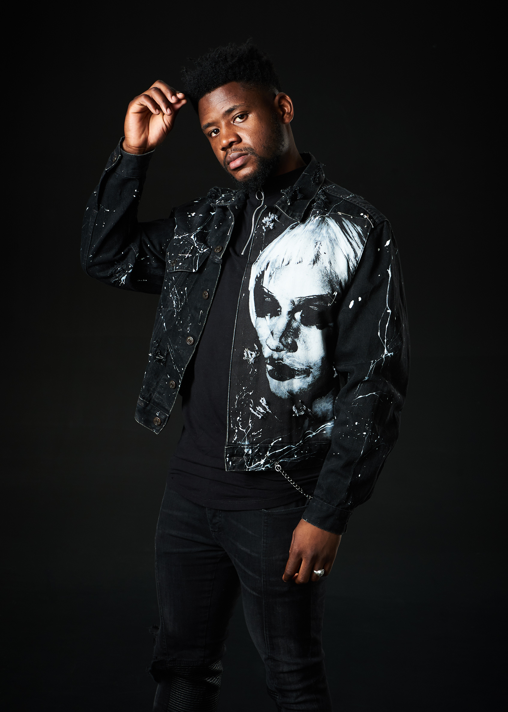 COVERED FACE - DENIM JACKET - CHAN artwear & art photography